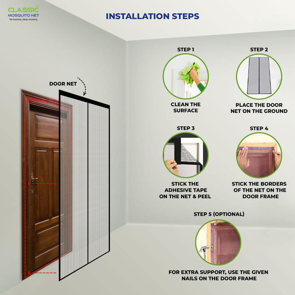 Buy Classic Mosquito Net: Magnetic Door Insect Screen | 195 cm – GB ...