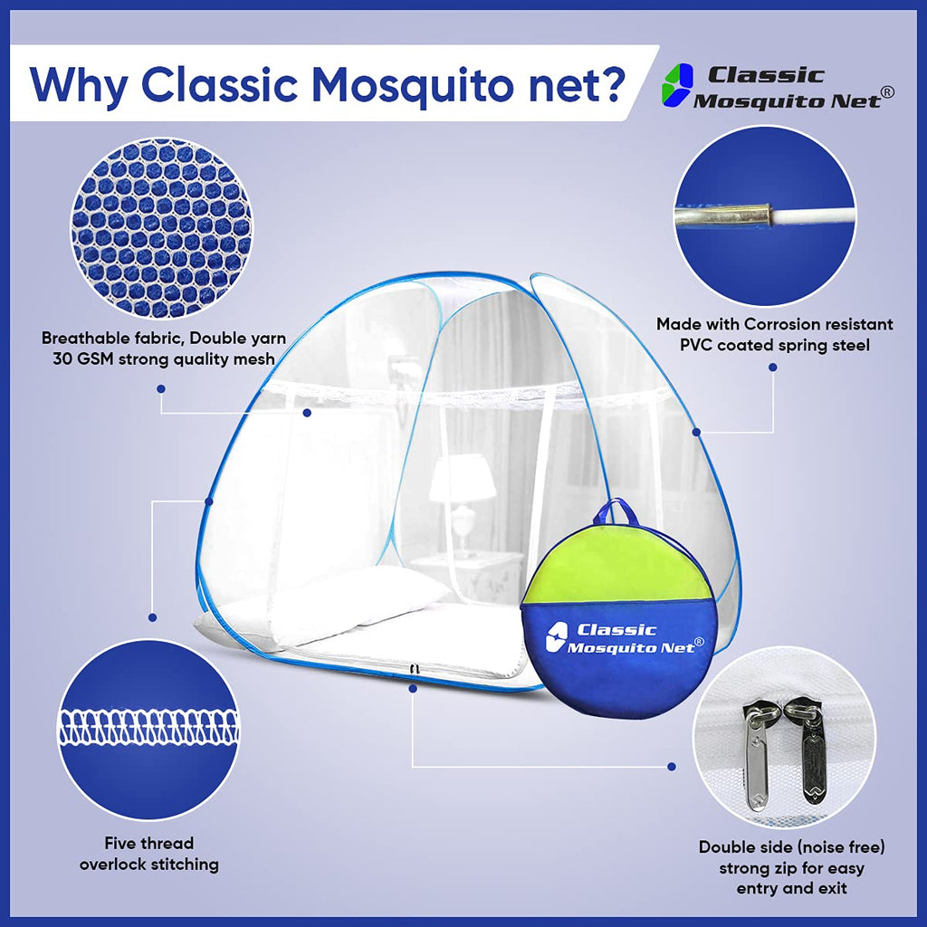 Classic Mosquito Net for King Size Double Bed | Foldable Machardani ...